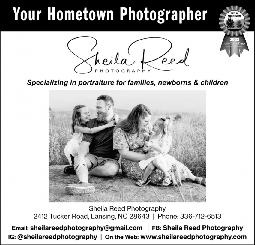 your Hometown Photographer, Sheila Reed Photography, Lansing, NC